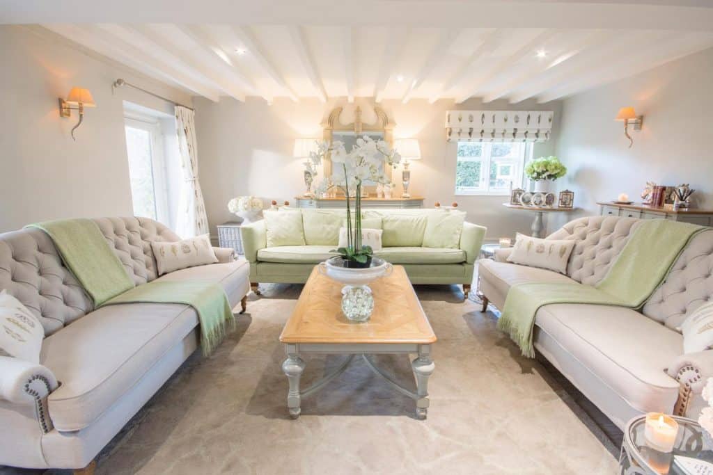 A barn conversion lounge by Anita Jones Interiors